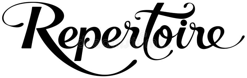 Repertoire - Custom Calligraphy Text Stock Vector - Illustration of ...