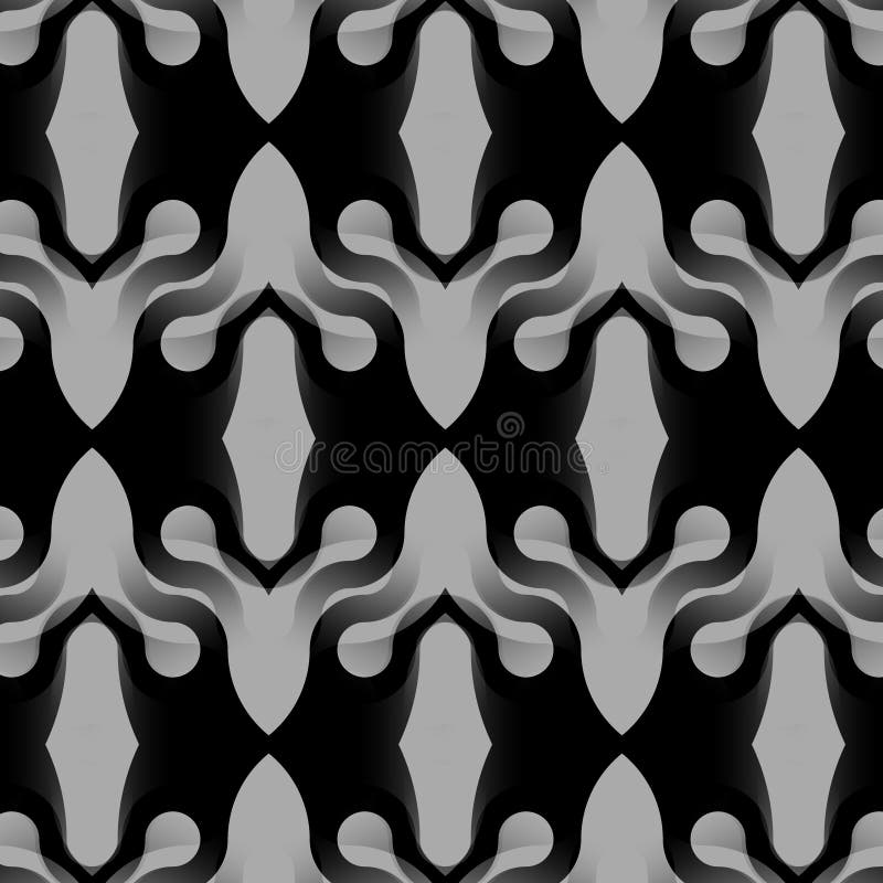 Repetition of Curved Shaped Patterns and Design in Shades of Grey Stock ...