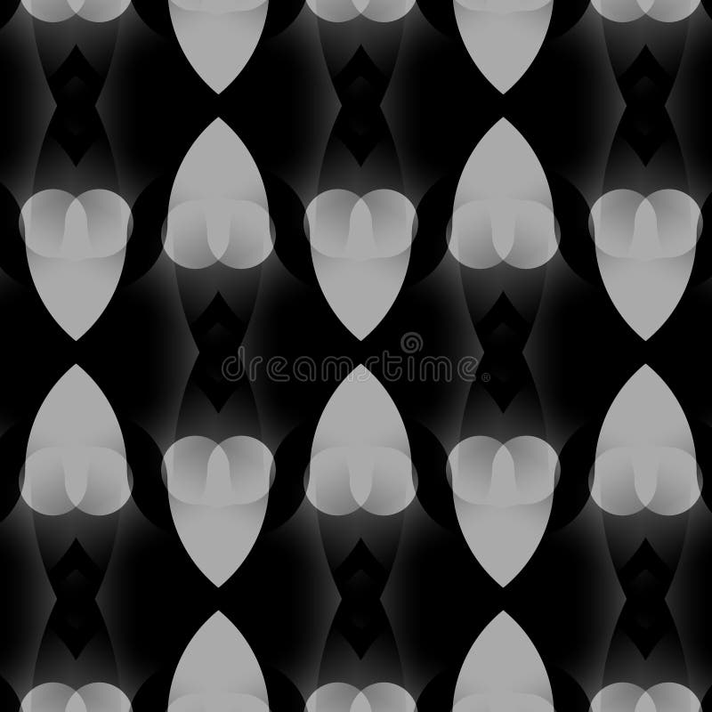 Repetition of Curved Shaped Patterns and Design in Shades of Grey Stock ...