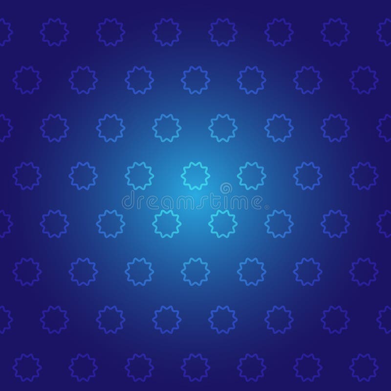 Repetition of Small 10 Point Star Outline Pattern on Dark Blue ...