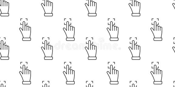 Patterns of Hands Pointing in a Minimalistic Design on a White ...