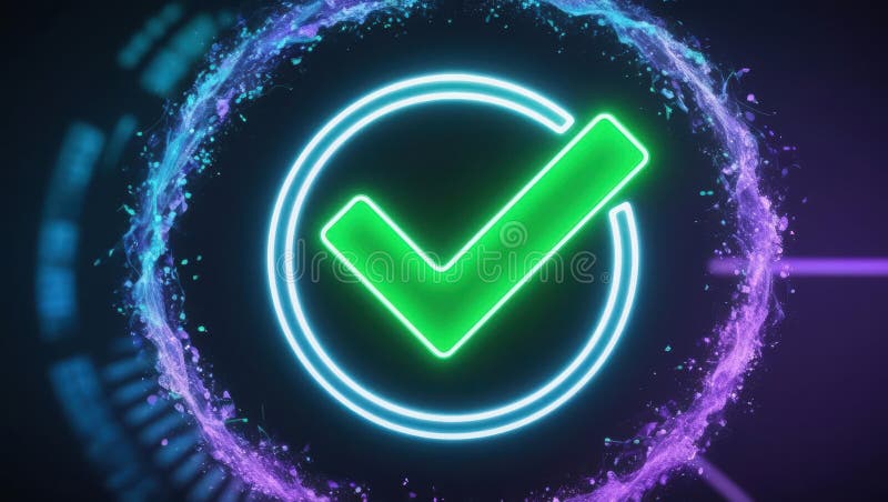 Repetitive Green Tick Marks Representing Continuous Verification and ...