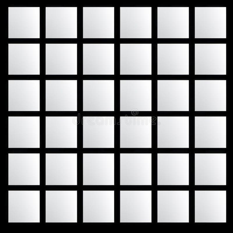 Repetitive Grid: White Square Template on Black Background Stock ...