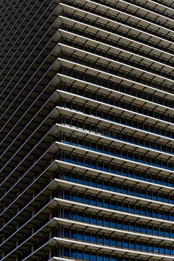 Repetitive Horizontal Louvers Stock Image - Image of blue, exterior ...