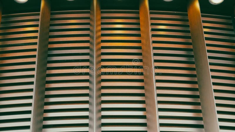 Repetitive Metal Slats and Panels Forming a Modern Architectural ...