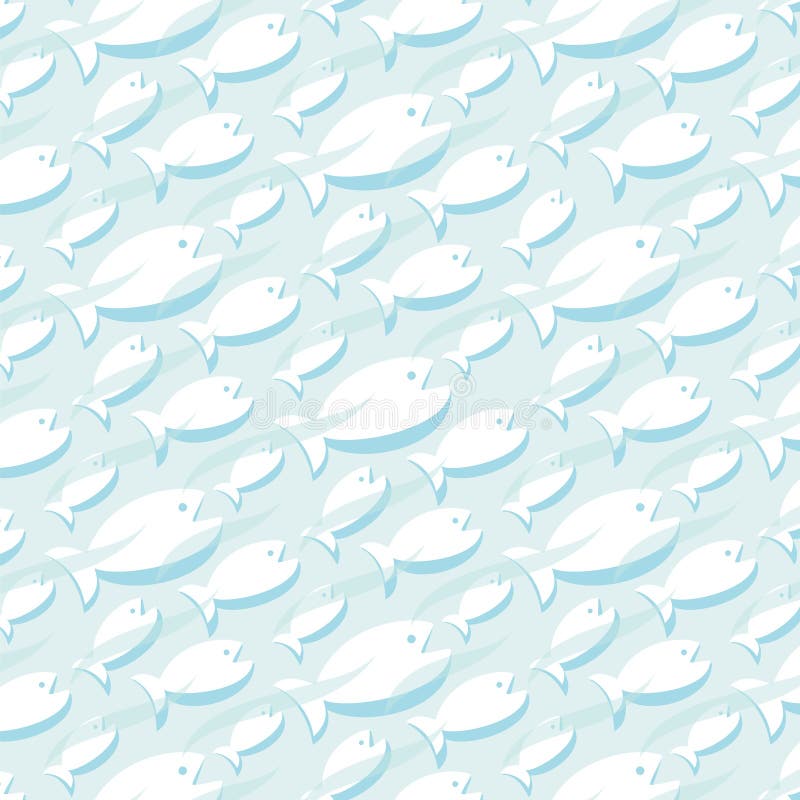 Repetitive Pattern Background with Fish Stock Vector - Illustration of ...