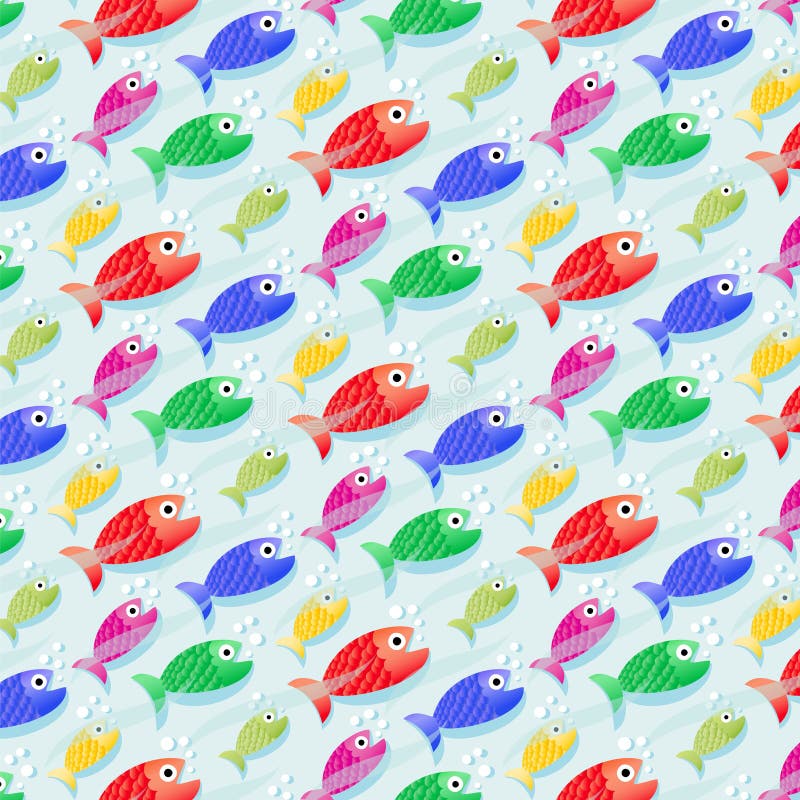 Repetitive Fish Design Stock Illustrations – 164 Repetitive Fish Design ...