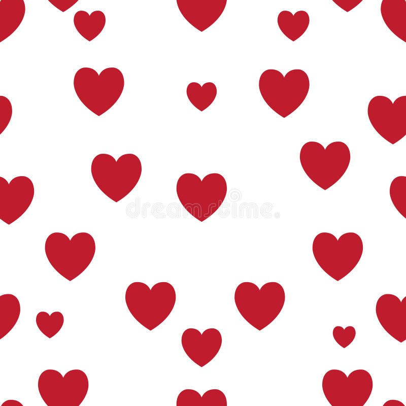 Hearts Seamless Pattern Vector Art Design Stock Illustration ...
