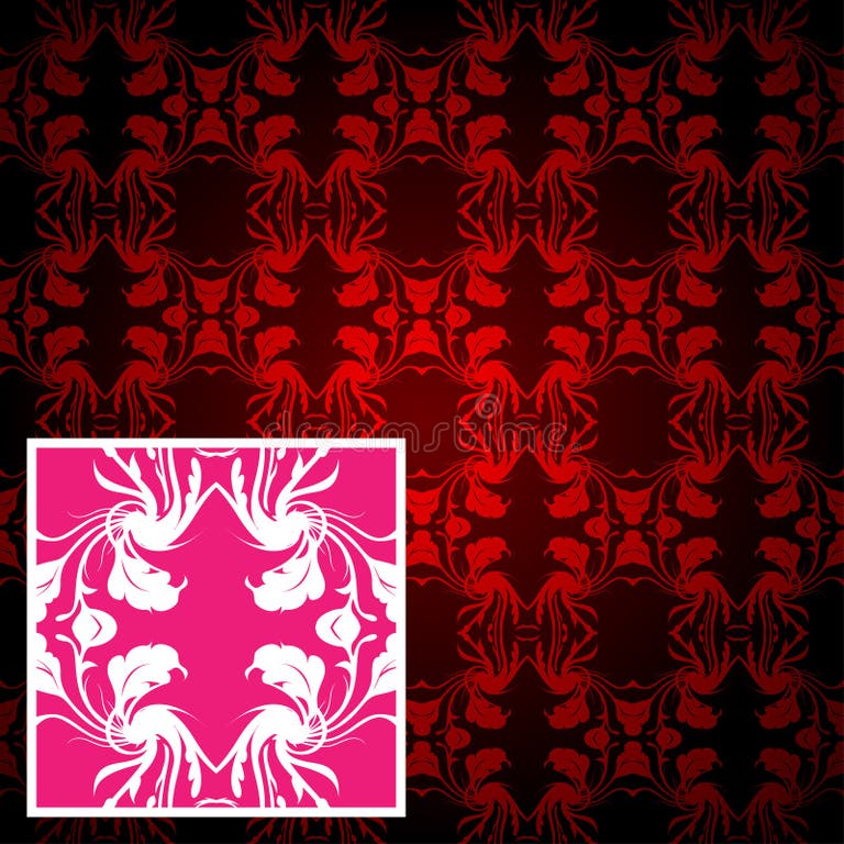 Repetitive Wallpaper Texture Stock Vector - Illustration of decorative ...