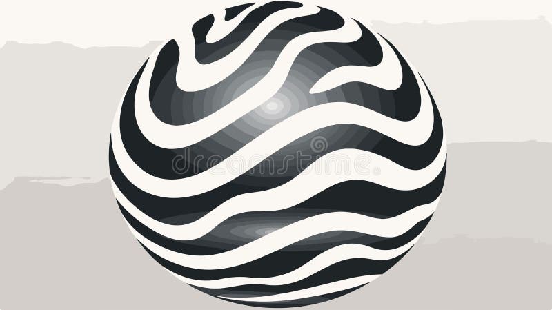 Repetitive Wavy Sphere Shape Vector Cartoon Stock Vector - Illustration ...