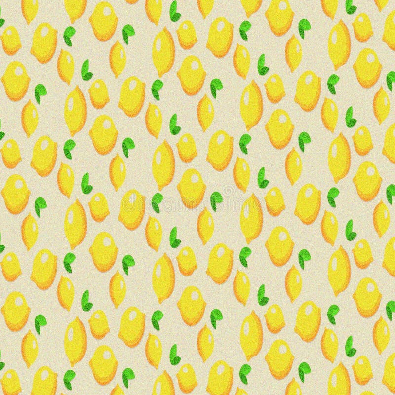 Repetitive Yellow Fruit Pattern. Textured Background. Lemons Stock ...