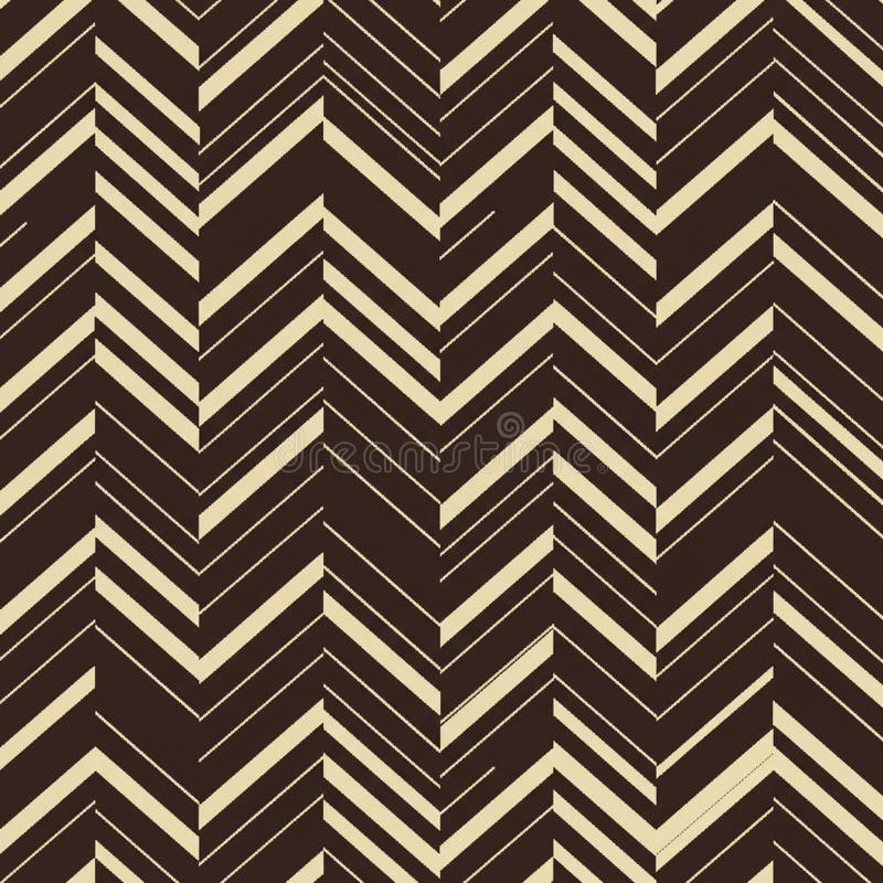 A Repetitive Zigzag Pattern with a Herringbone Design. Dark Brown Lines ...