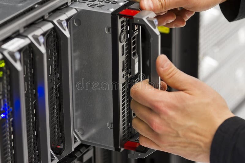 Blade Server and System Storage Stock Photo - Image of drive, blade ...