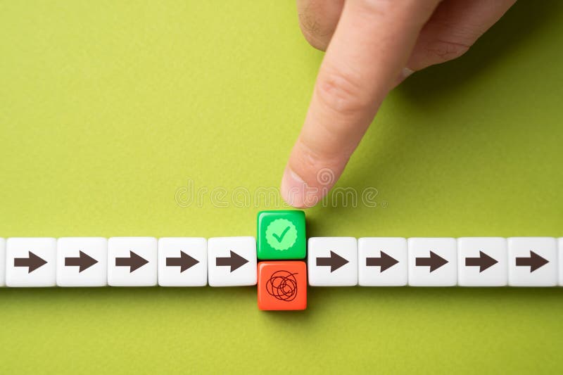 Replace Confusion with Correct and Verified Element. Stock Image ...