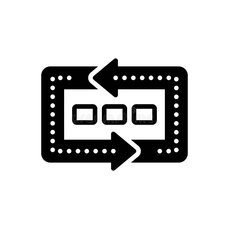 Black Solid Icon for Replace, Replacement and Swap Stock Illustration ...