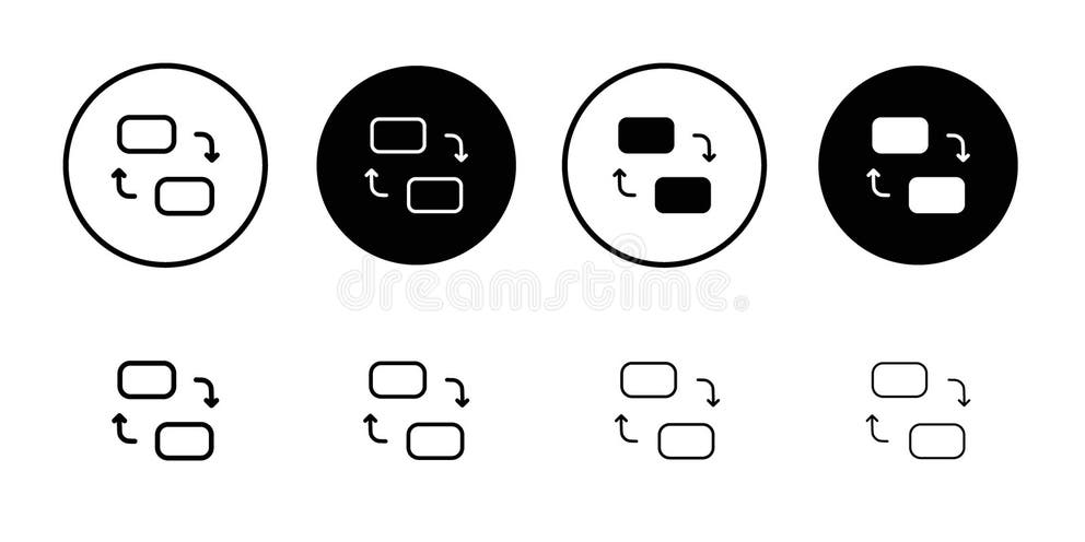 Replace Icon Outline Vector for Web Ui Stock Vector - Illustration of ...