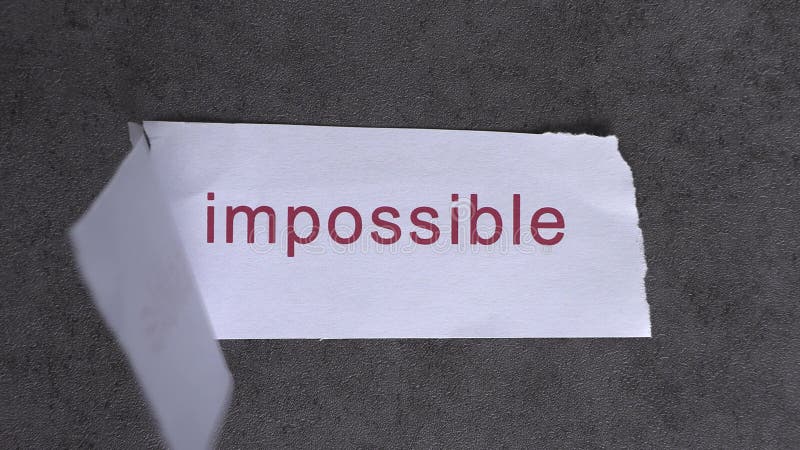 Replace the Word Impossible with the Word Possible. Stock Video - Video ... Replace the Word Impossible with the Word Possible. Stock Video - Video ...