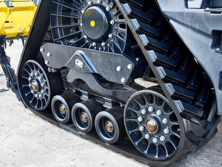 Replaceable Continuous Track Drive for Harvester Stock Image - Image of ...