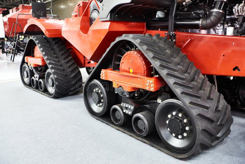 Replaceable Continuous Track Drive for Harvester Stock Photo - Image of ...