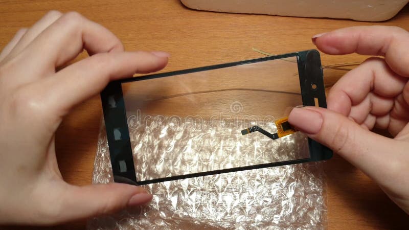 Replacement of Broken Smartphone Screen, Cell Phone Repair Stock Video ...