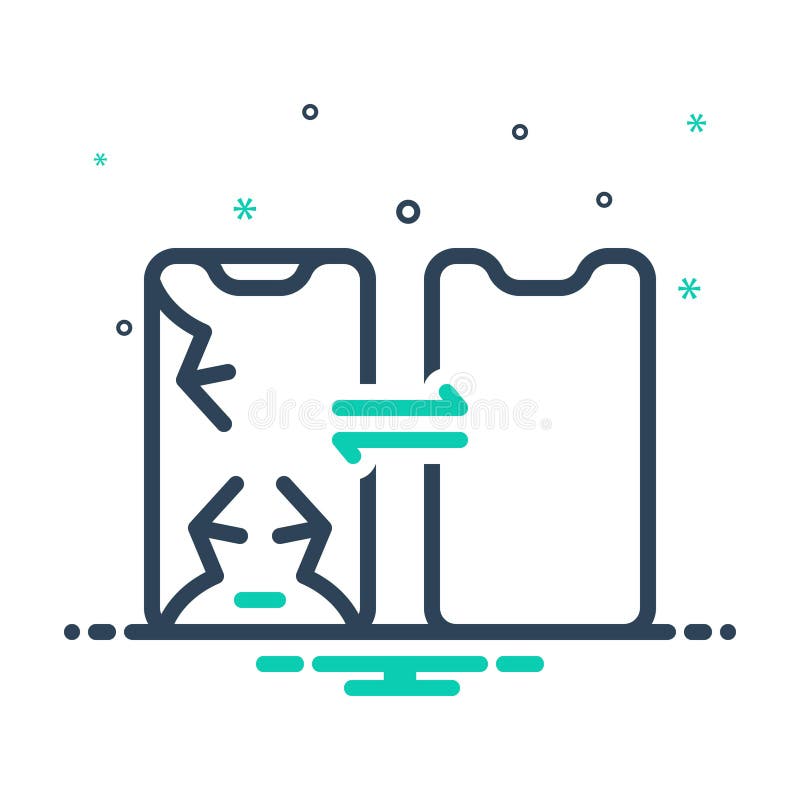 Mix Icon for Replacement, Substitution and Renewal Stock Illustration ...