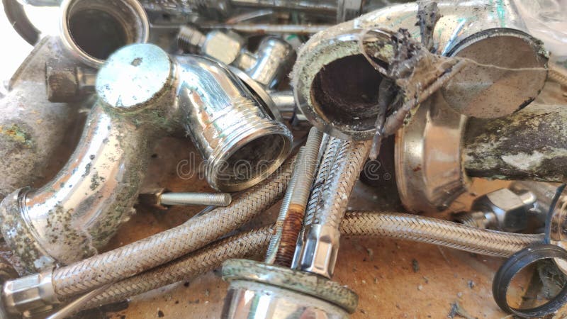 Replacement of Old Water Faucets Stock Image - Image of repairman ...