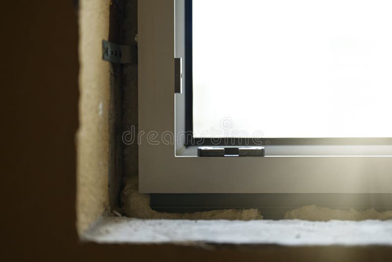 Replacement of old windows stock image. Image of fixing - 235862249