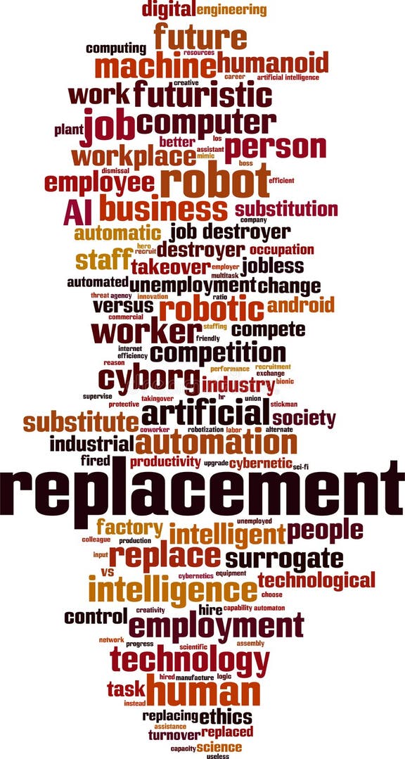 Replacement word cloud stock vector. Illustration of automaton - 175563810