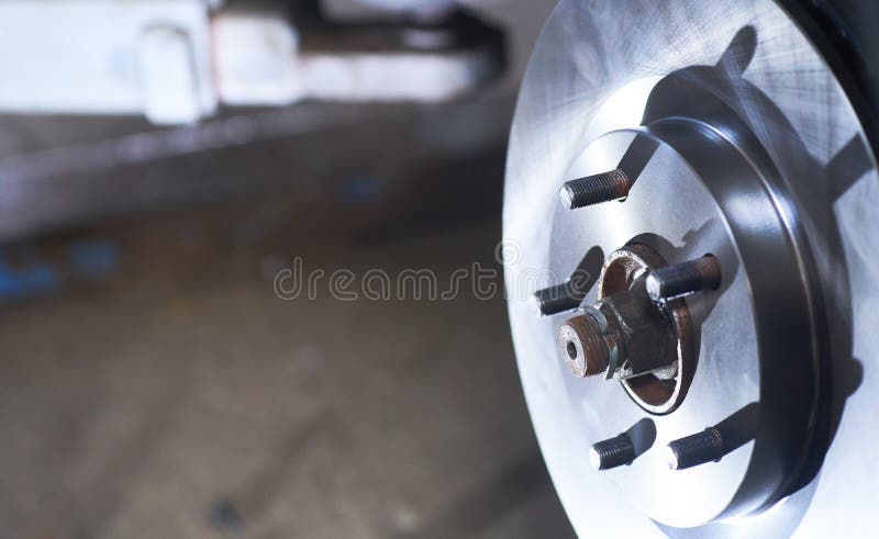 Replacing the Brake Disc in a Passenger Car. Stock Photo - Image of ...