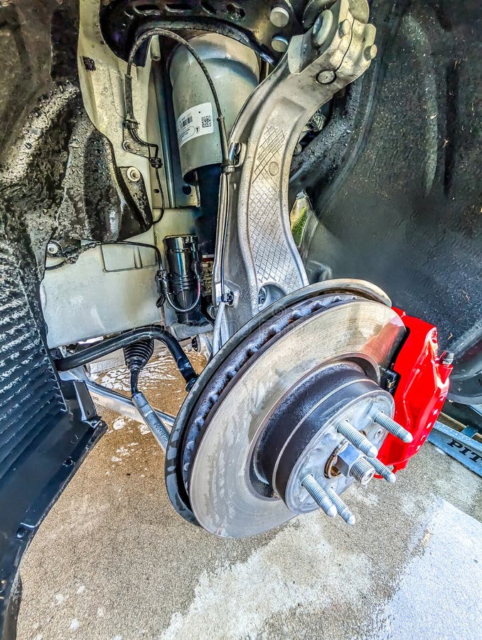 Replacing Breaks and Suspension on Car Stock Image - Image of ...