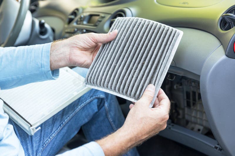 Replacing Cabin Air Filter for a Car Stock Photo - Image of automotive ...