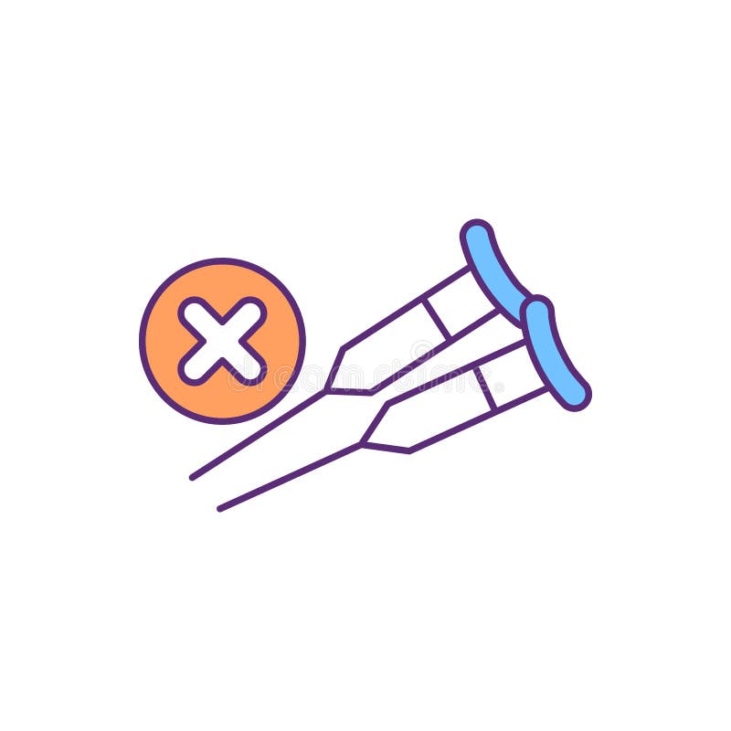 Replacing Crutches with Prosthesis RGB Color Icon Stock Vector ... Replacing Crutches with Prosthesis RGB Color Icon Stock Vector ...