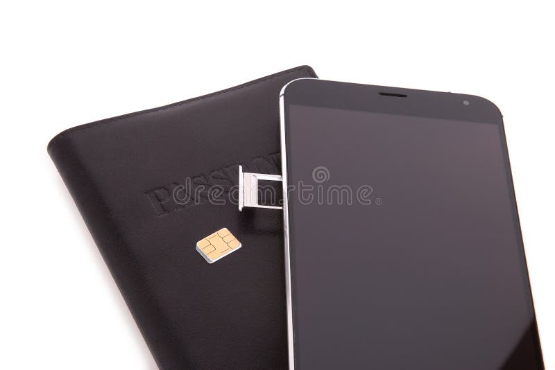 Replacing the SIM Card in the Phone Stock Image - Image of change ...