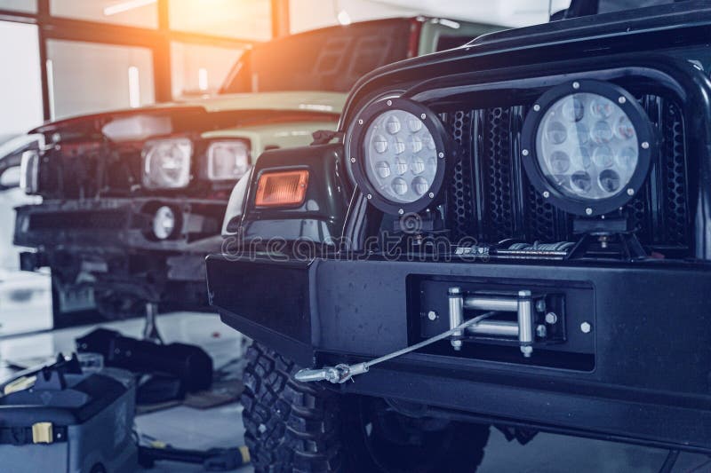 Replacing Spare Parts on a Disassembled Car in a Car Service Garage ...