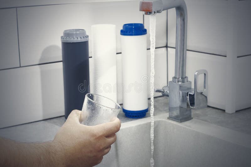 Replacing the Water Filter. Ecology Stock Photo - Image of faucet ...