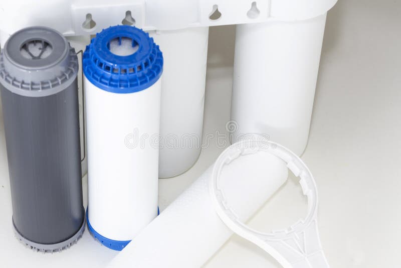 Replacing the Water Filter. Ecology Stock Image - Image of cold ...