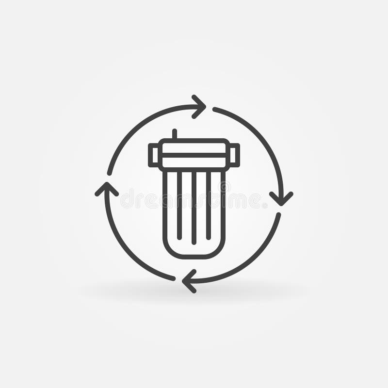 Water Filter Cartridge Icon in Cartoon Style Isolated on White ...