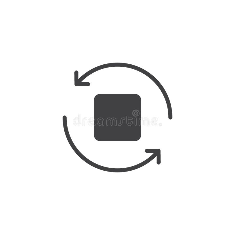 Replay button vector icon stock vector. Illustration of design - 116072232