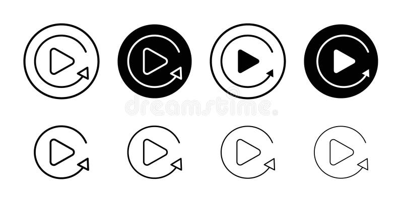 Two replay icon signs stock illustration. Illustration of drawing ...