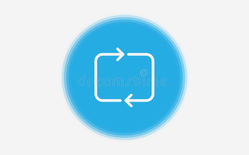 Replay Vector Icon Sign Symbol Stock Vector - Illustration of media ...