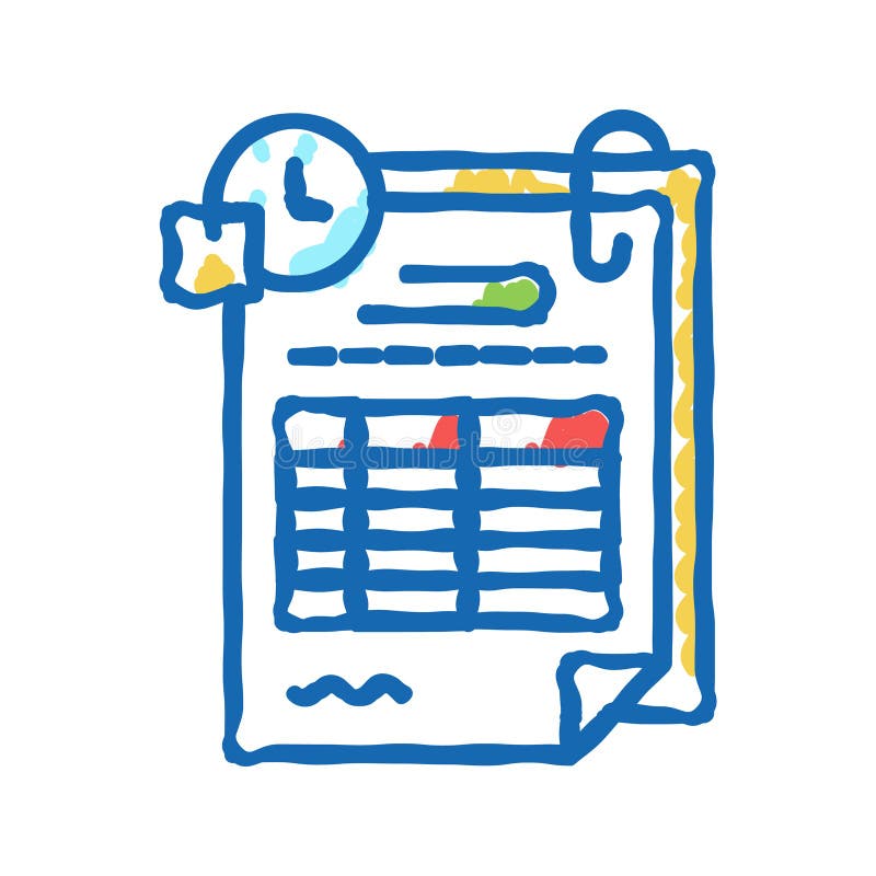 Replenishment Order Worksheet Icon Doodle Illustration Stock Vector ...