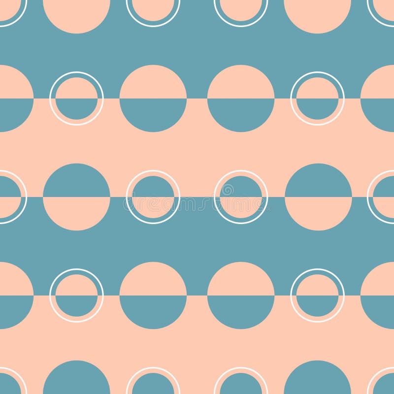 Simple Geometry Abstract Circle Seamless Pattern Stock Illustration ...