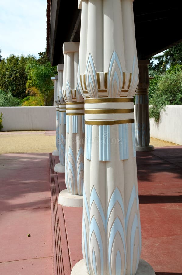 Replica Of Ancient Egyptian Architecture Stock Image - Image of carving ...