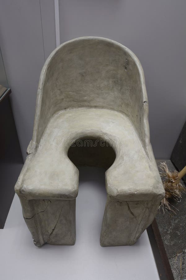 Replica of Ancient Roman Toilet Stock Image - Image of century ...