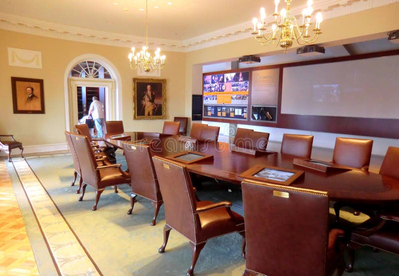 Replica Of A Conference Room Of The White House Editorial Stock Image