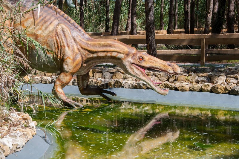 Replica of the Dinosaur in Dino Park, Portugal, in Real Size Editorial ...