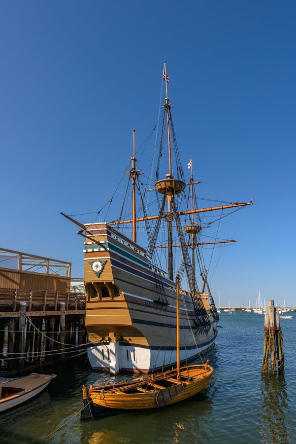Mayflower Replica Rowboat stock photo. Image of plymouth - 72102906