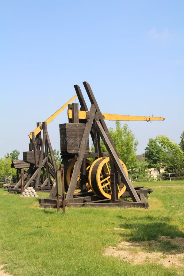 Replica of a Medieval Seige Engine. Stock Photo - Image of history ...