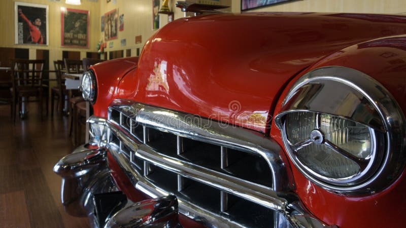 Replica of an Old American Car Inside a Restaurant Stock Image - Image ...