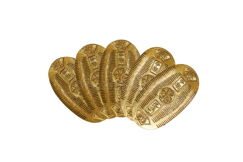 Replica Pure Gold Coins Called Koban in Japan Stock Image - Image of ...